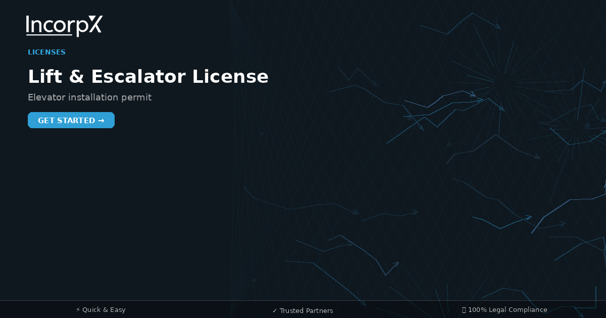 Lift Installation License in Rajasthan | IncorpX