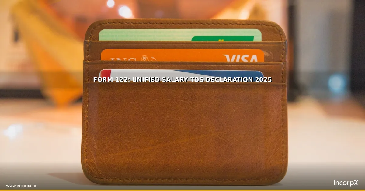 Form 122: Unified Salary TDS Declaration 2025 Complete Guide | IncorpX